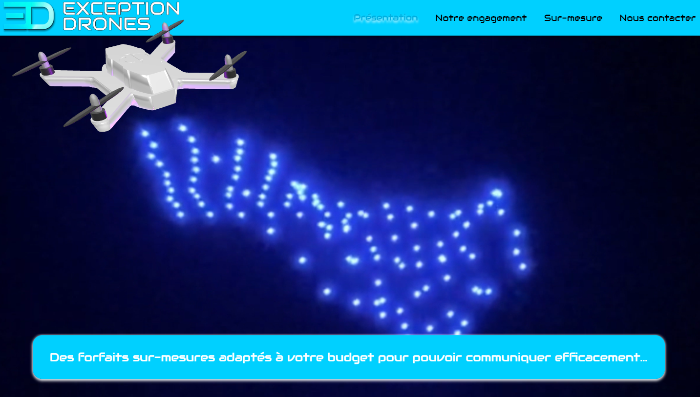 Show Drones - Bienvenue chez Exception Drones